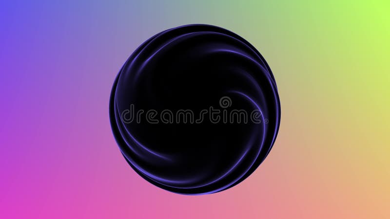 Futuristic Gradient Liquid Sphere on Rainbow Pattern Stock Footage ...