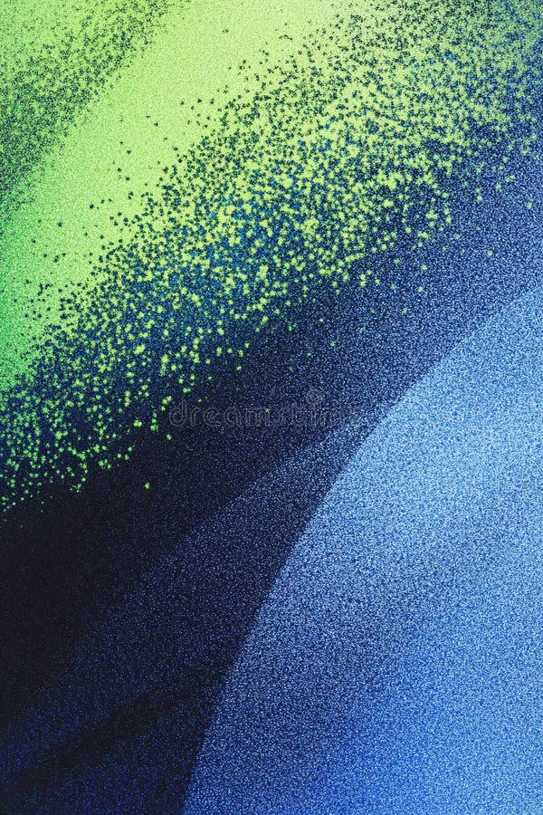 Futuristic Grainy Gradient Blending Cobalt Blue and Neon Green. Stock ...