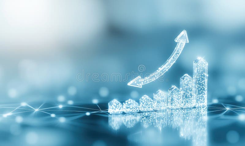 A Futuristic Graph Depicting Growth and Progress, Symbolizing Business ...