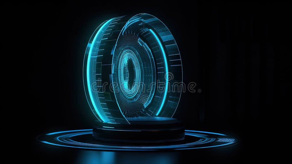 Futuristic Graphic Interface, Technology Abstract. Glowing HUD, Science ...