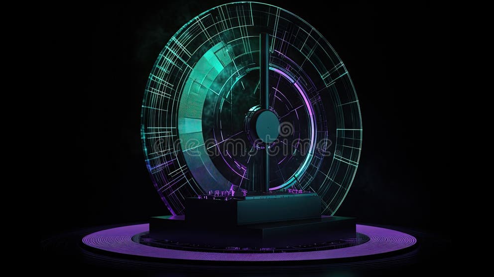 Futuristic Graphic Interface, Technology Abstract. Glowing HUD, Science ...