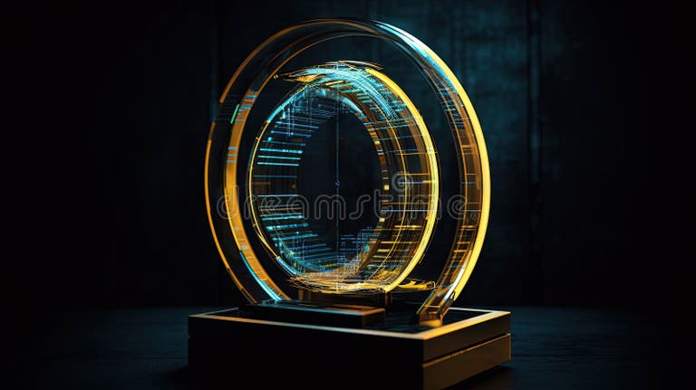 Futuristic Graphic Interface, Technology Abstract. Glowing HUD, Science ...