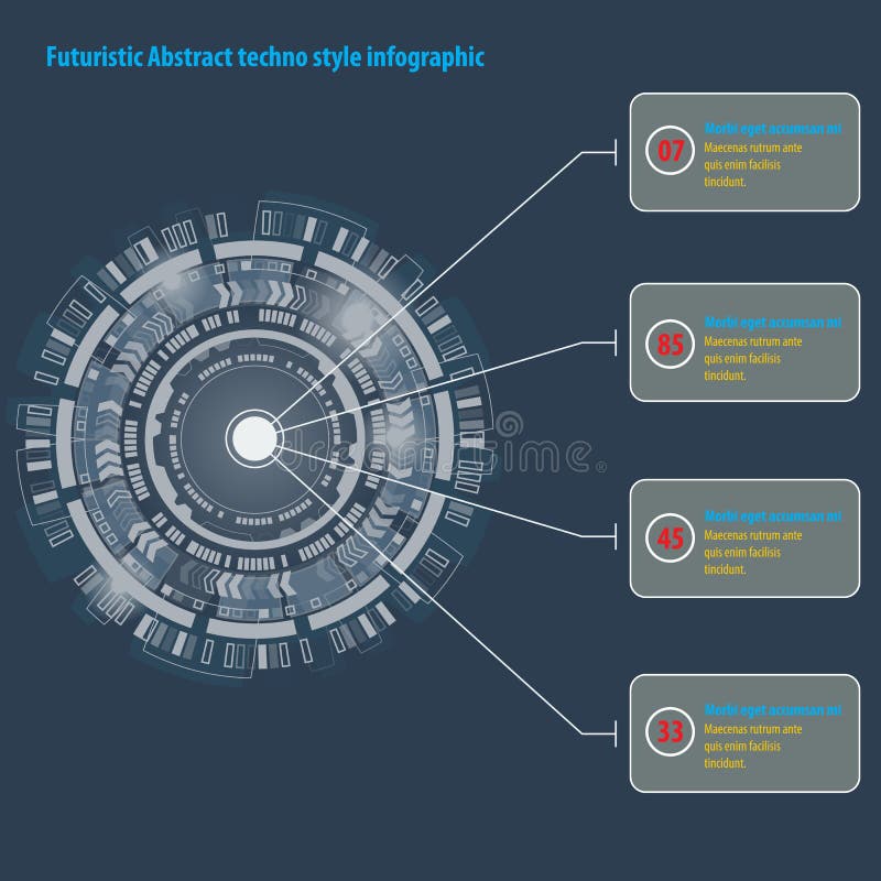 Futuristic Graphic User Interface. Abstract Techno Circle Infographic ...