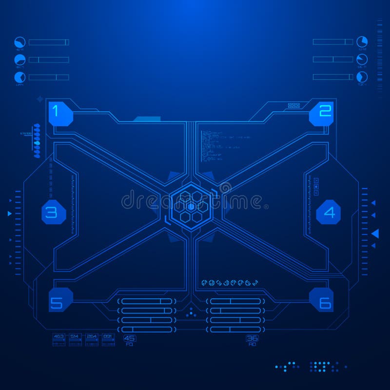 Futuristic Graphic User Interface Stock Vector - Illustration of game ...