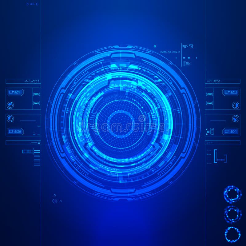 Futuristic Graphic User Interface Stock Vector - Illustration of ...