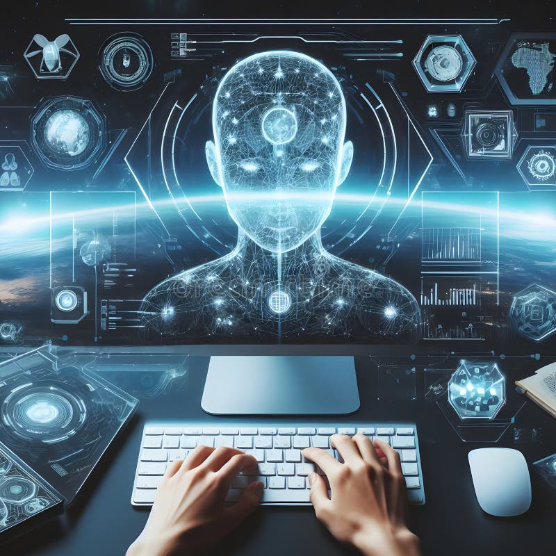 Futuristic Graphics Fushion Design with Artificial Intelligence Ai ...