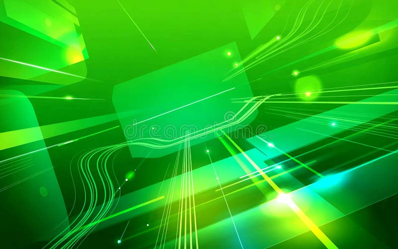 Futuristic Green Abstract Background with Interconnected Lines Stock ...