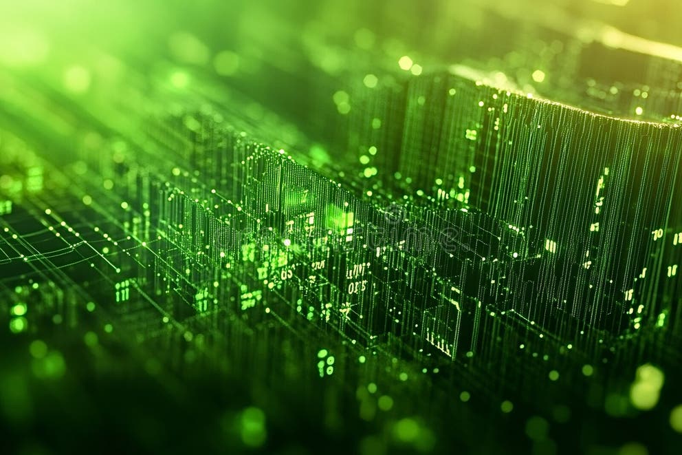 Futuristic Green Digital Data Flowing through Complex Network Structure ...