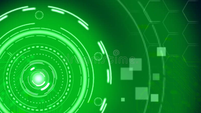 Futuristic Green Hi-Tech Technology Background. Stock Footage - Video ...