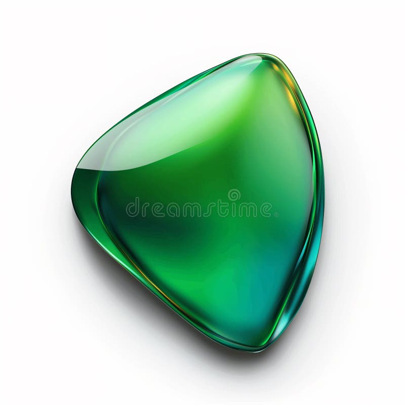 Futuristic Green Metallic Pebble Sculpture Stock Photo - Image of ...