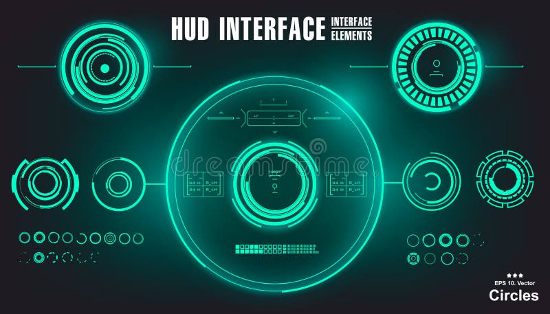 Futuristic Green Virtual Graphic Touch User Interface, Target Stock ...