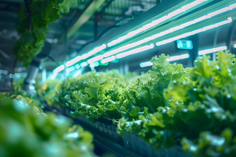 Futuristic Greenhouse with Smart Farming Technology Stock Illustration ...