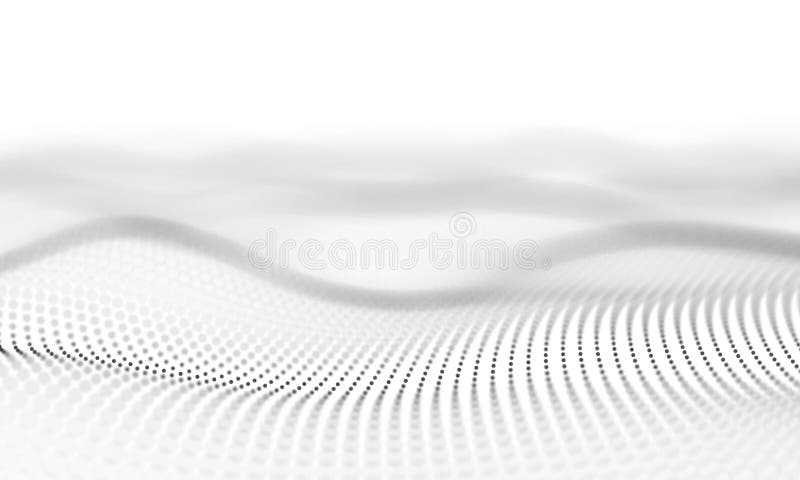 Futuristic Grey Particles Wave Abstract Background - Creative Design ...