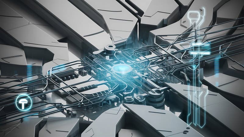 Futuristic Grey-White Tech Matrix: Digital Connectivity and Innovation ...