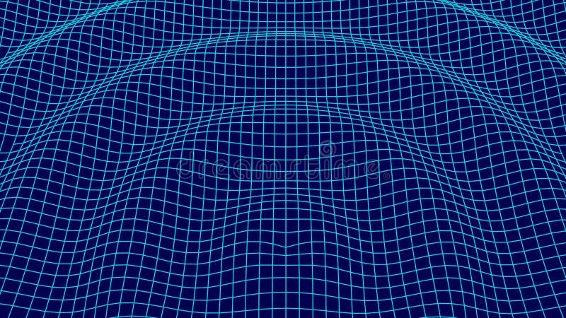 Futuristic Grid Background. Abstract Vector Wireframe Landscape ...