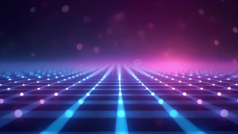 Futuristic Grid Background with Glowing Lines and Particles for ...