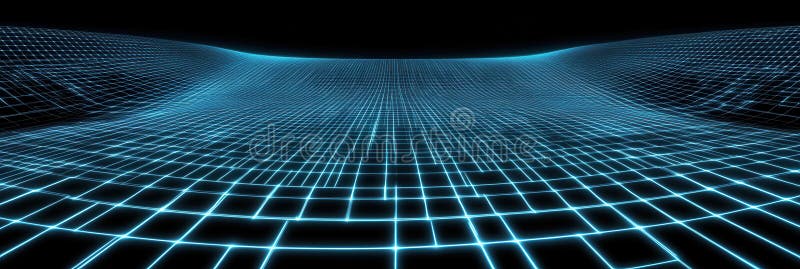 Futuristic Grid Design Featuring Holographic Effects and Glowing Nodes ...