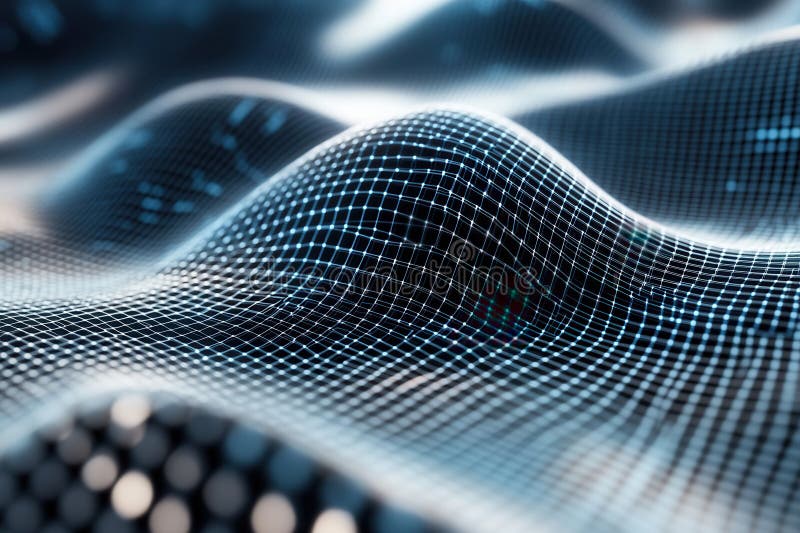 Futuristic Grid Design with Holographic Effects Highlighting a Dynamic ...