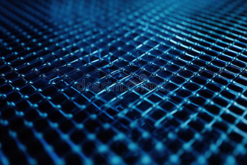 Futuristic Grid with Holographic Effects Showcasing High-tech ...