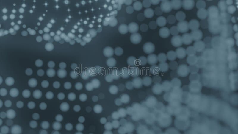 Futuristic Grid Wave of Blurred Digital Dots. Design. Waving Technological Fabric. Stock ...