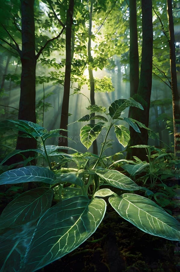 Futuristic Growth — AI-Generated Vision of Digital Nature Stock Photo ...