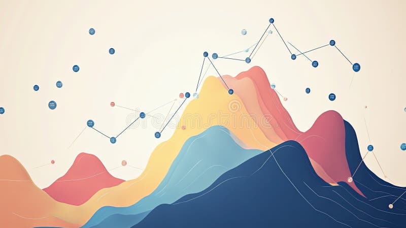 A Futuristic Growth Analysis Chart with Animated Statistics and a Stock ...