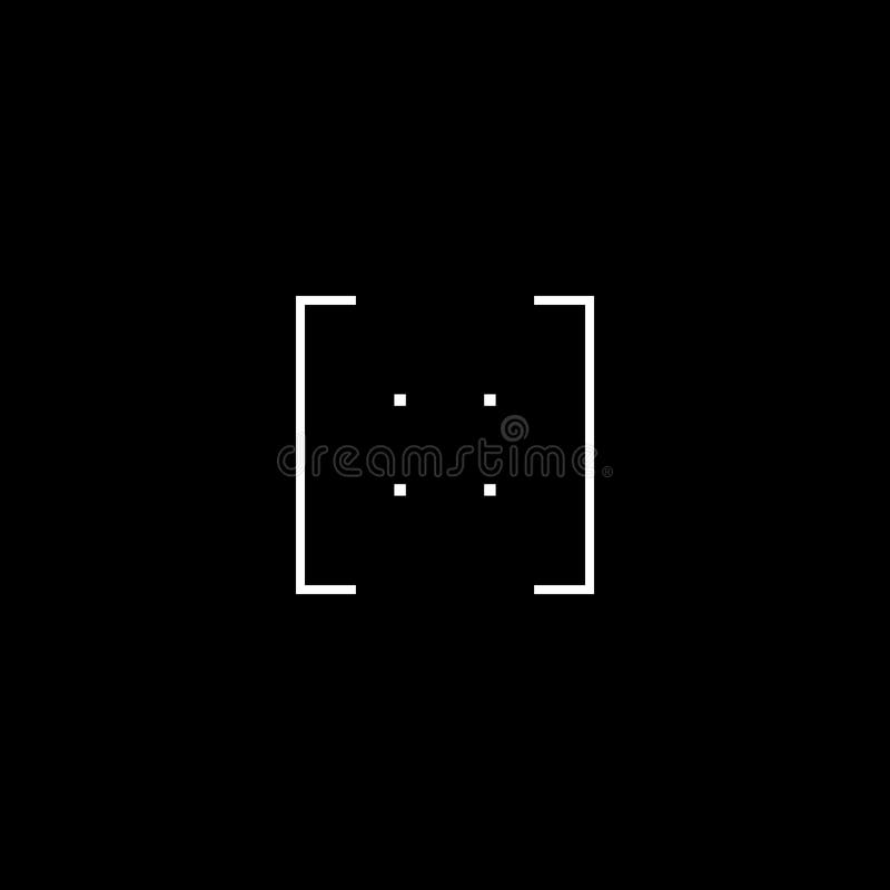 Rectangle Target, Aim, Sight, HUD Reticle, Cyberpunk Aesthetics, Tech ...