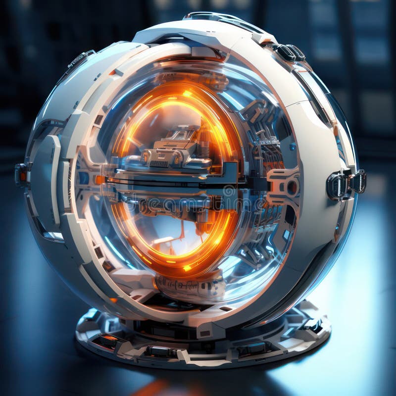 Futuristic Gyroscope Created with Generative AI Stock Illustration ...