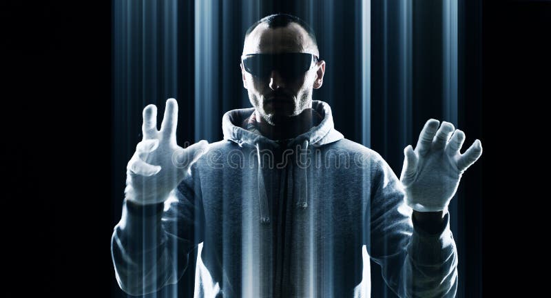 Futuristic Hacker Hacking System Security Stock Image - Image of ...
