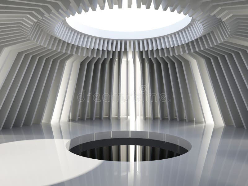 Futuristic hall stock illustration. Illustration of perspective - 18694511