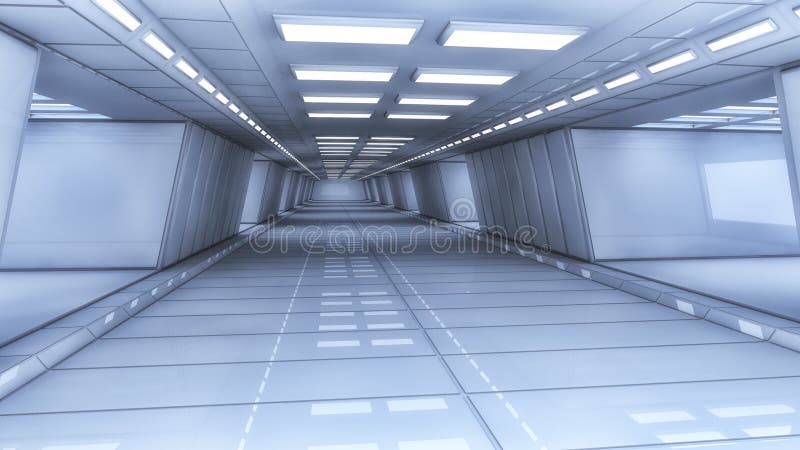 Futuristic Hall Architecture Stock Photo - Image of interior, room ...