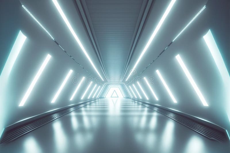 Futuristic Hallway Corridor Inside Spaceship in Sci-fi Movie Stock ...
