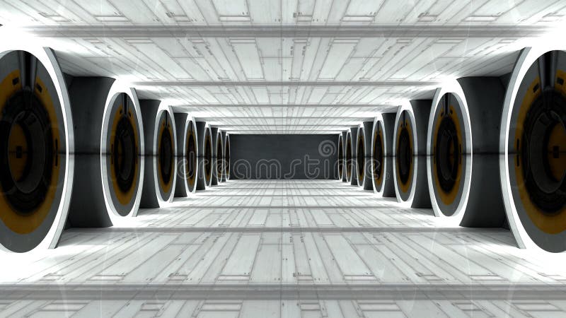 Futuristic Hallway. Interior Concept Design Stock Illustration ...