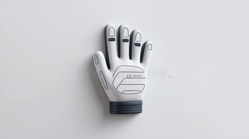 Futuristic Hand Design: Minimalist White Glove with Geometric Patterns ...