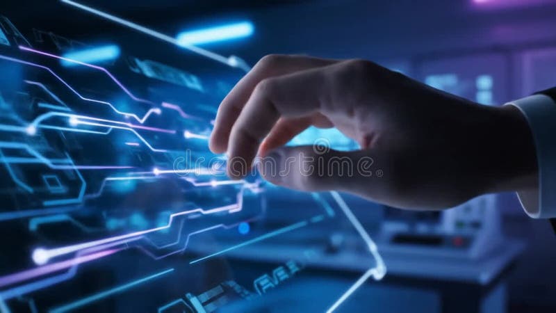 Futuristic Hand Gesture Interacting with Transparent Touchscreen ...