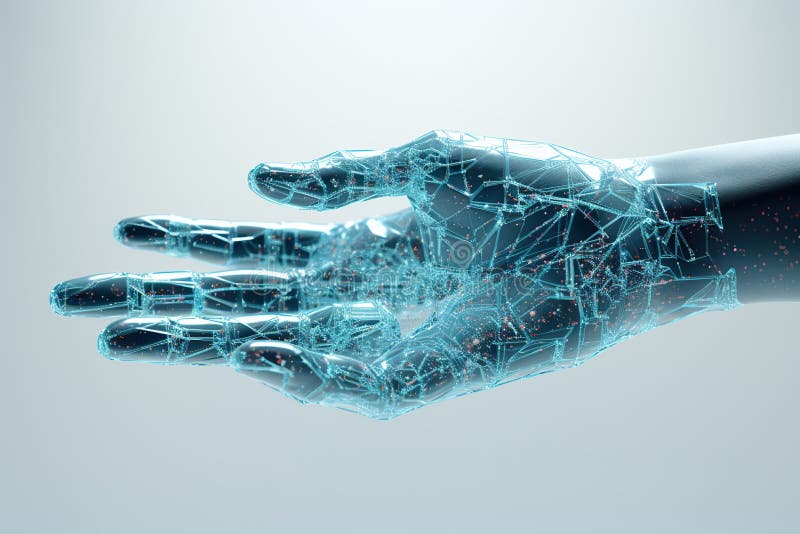 A Futuristic of Hand Interface. Stock Illustration - Illustration of ...