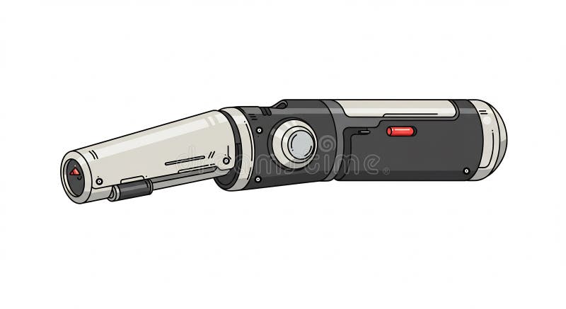Futuristic Handheld Device Design with Black and Silver Elements Stock ...