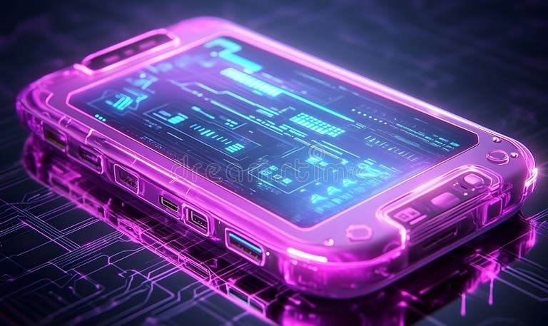 Futuristic Smartphone Concept Stock Illustration - Illustration of ...