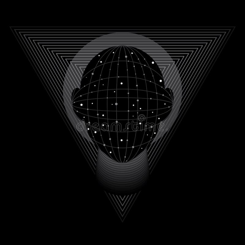 Futuristic Head, Artificial Intelligence Design, Portrait Stock Vector ...