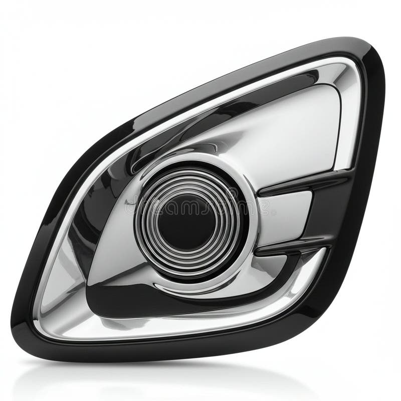 Futuristic Headlight Design Featuring a Polished, Metallic Finish with ...