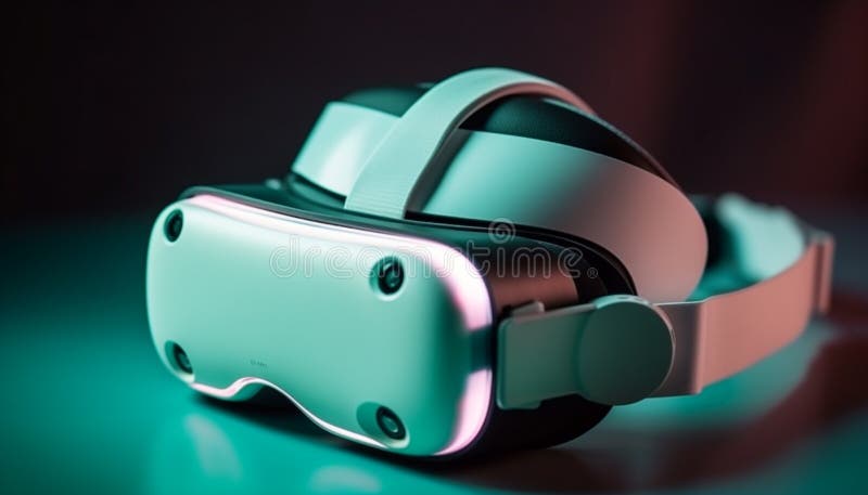 Futuristic Headset, Eyesight Protected, Wireless Technology Connected ...