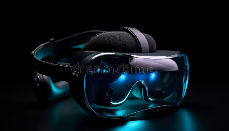 Futuristic Headset with Protective Eyewear for Virtual Reality ...