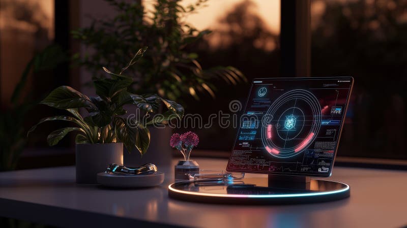 Futuristic Health Tech Interface Showcasing Ai-driven Solutions in ...