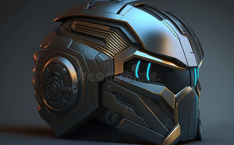 Futuristic Helmet. Created by Generative Artificial Intelligence Stock ...