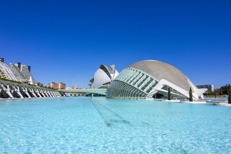 Futuristic Hemisferic Building in Valencia Park Editorial Stock Photo ...