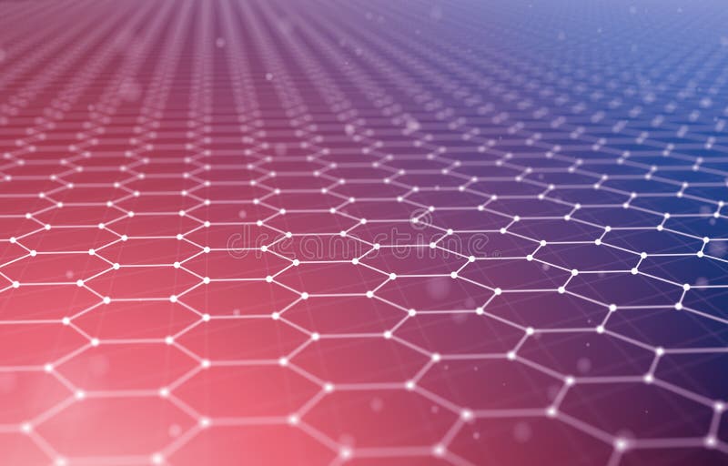 Futuristic Hexagon Pattern Abstract Background. 3d Render Illustration ...