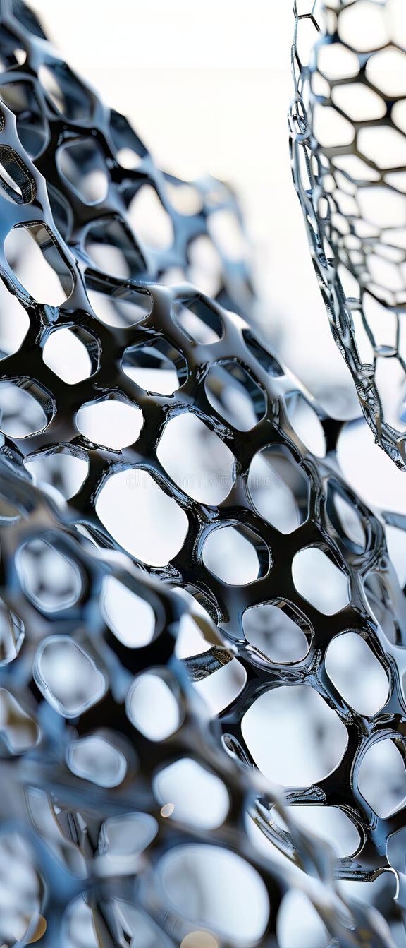 Futuristic Hexagonal Mesh a Concept for Advanced Materials Stock ...
