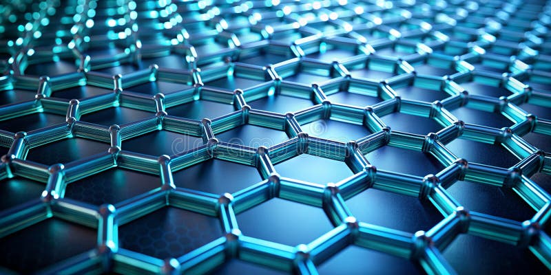 Futuristic Hexagonal Mesh a Concept for Advanced Materials AI-Generated ...