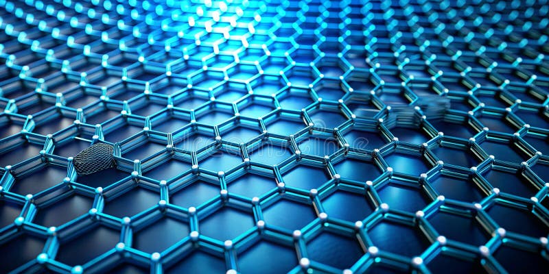Futuristic Hexagonal Mesh a Concept for Advanced Materials Creative AI ...