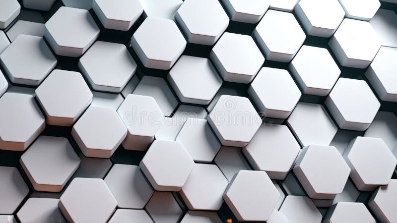 Futuristic Hexagonal Pattern with Metallic Surface for Technology ...